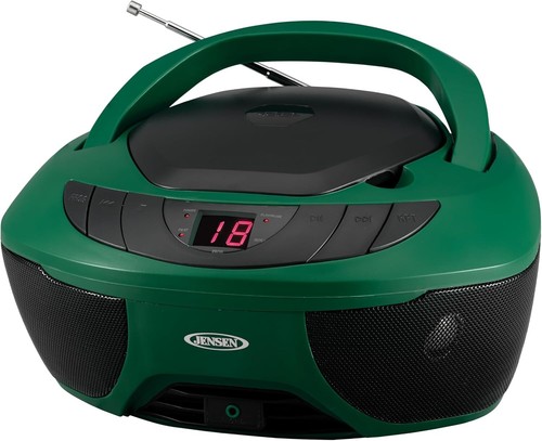 Jensen CD-475GR Portable Boombox CD Player with AM/FM Radio and Aux ...