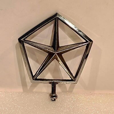Vintage Chrysler Star Pentastar Hood Ornament | Front | Chrome | Silver ...