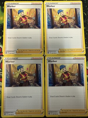 Pokemon TCG Worker 167/195 - Silver Tempest - Uncommon - Playset 4X ...
