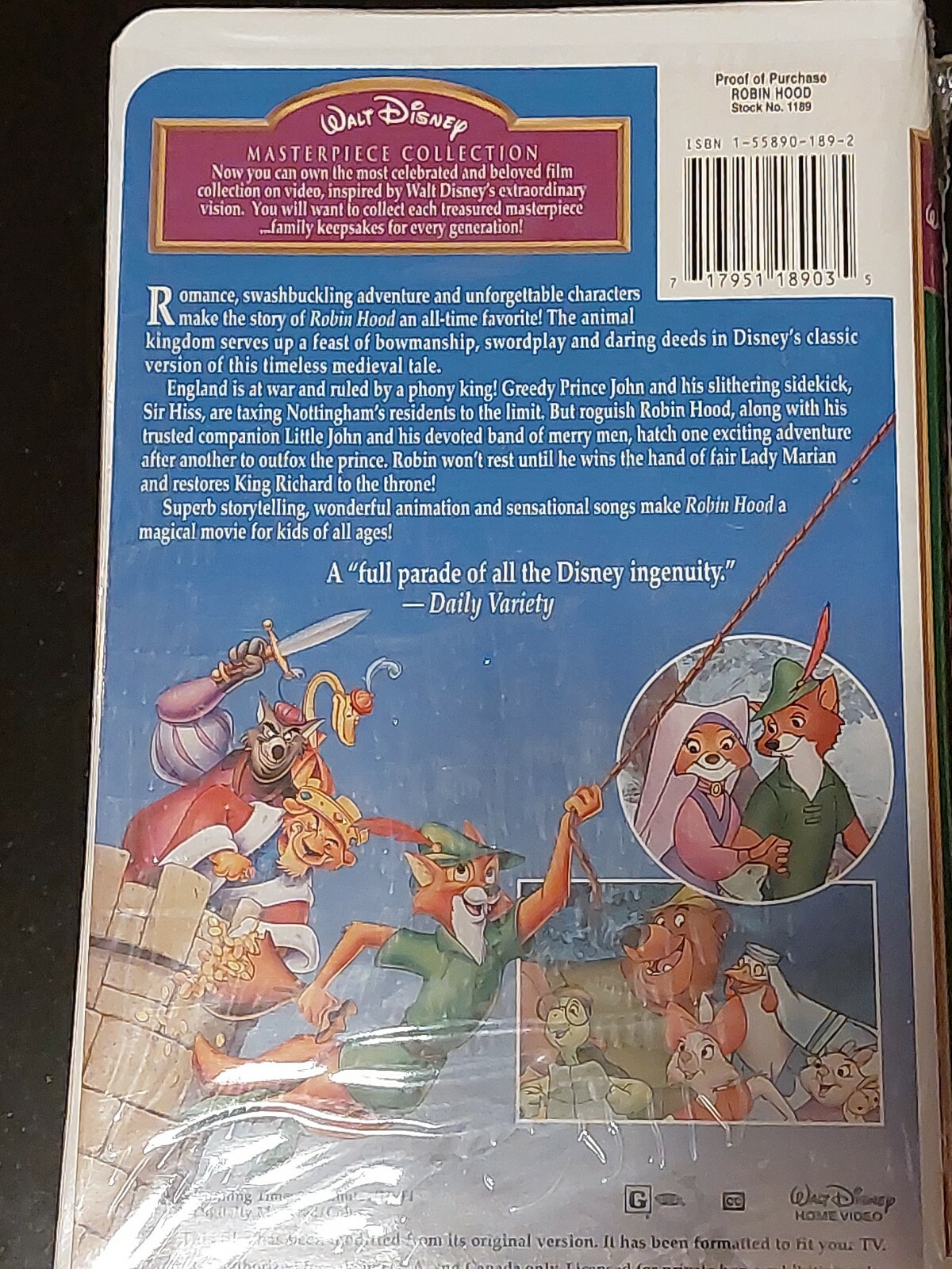 Robin Hood Masterpiece Collection Vhs