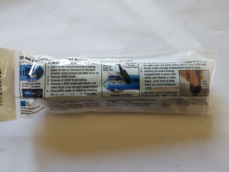 Springback Safety Knife Box with film Cutter S7 Springback Blade Safe ...