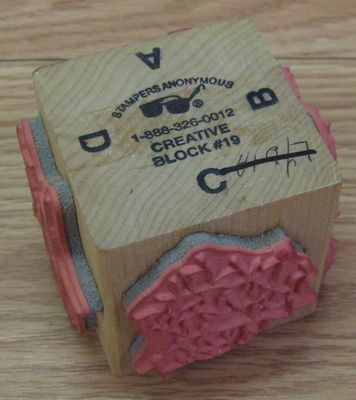 Stampers Anonymous Creative Block #19 Coral / Shattered Glass / Marks ...