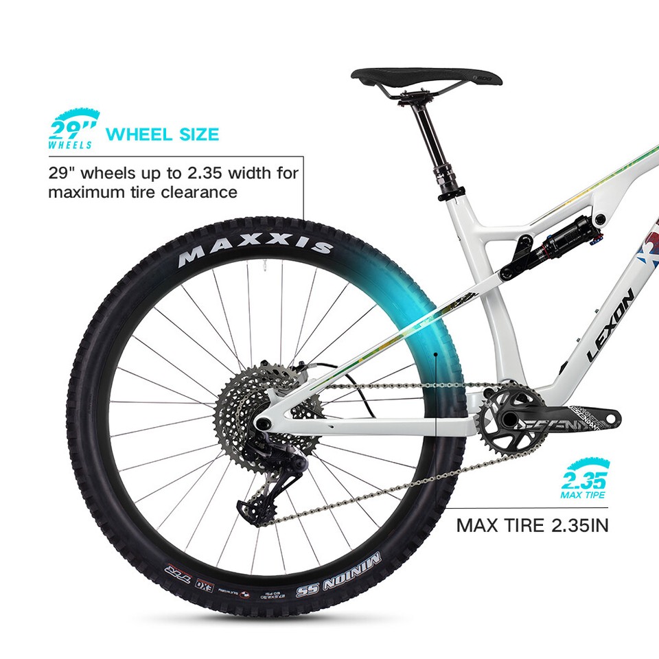 LEXON 29" Full Suspension Frame Carbon MTB Frame DH Cycling Downhill ...