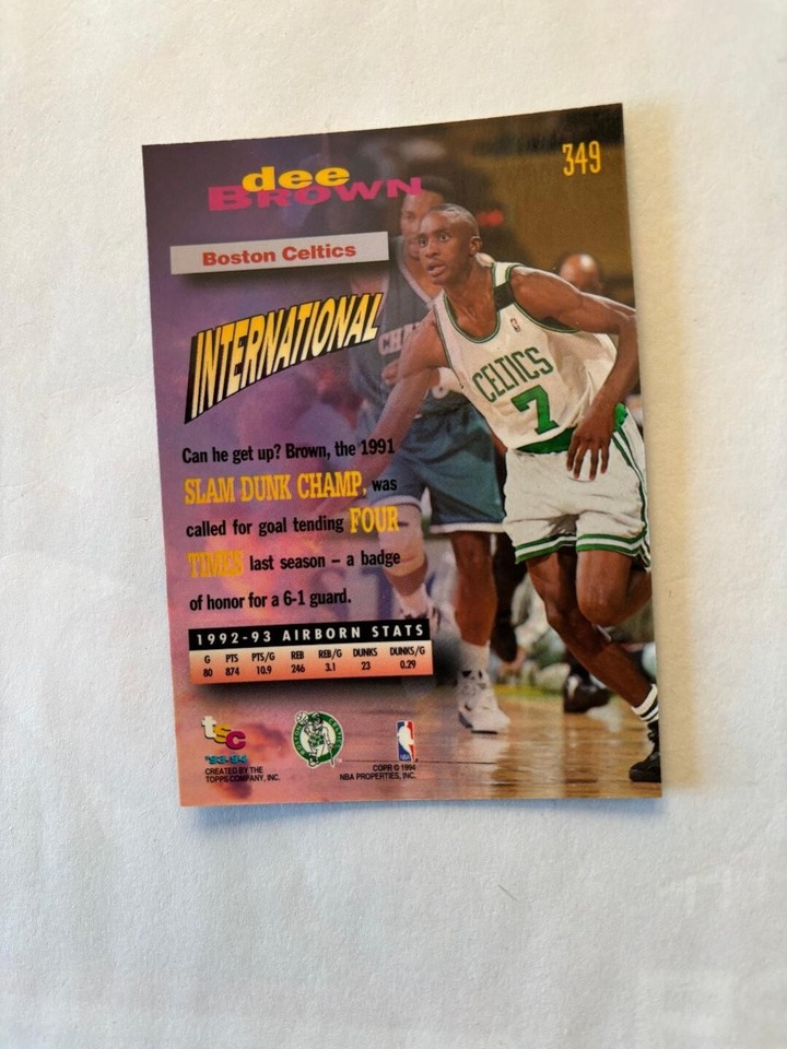 1993-94 Stadium Club #349 Dee Brown Frequent Flyer Upgrades CHROME ...