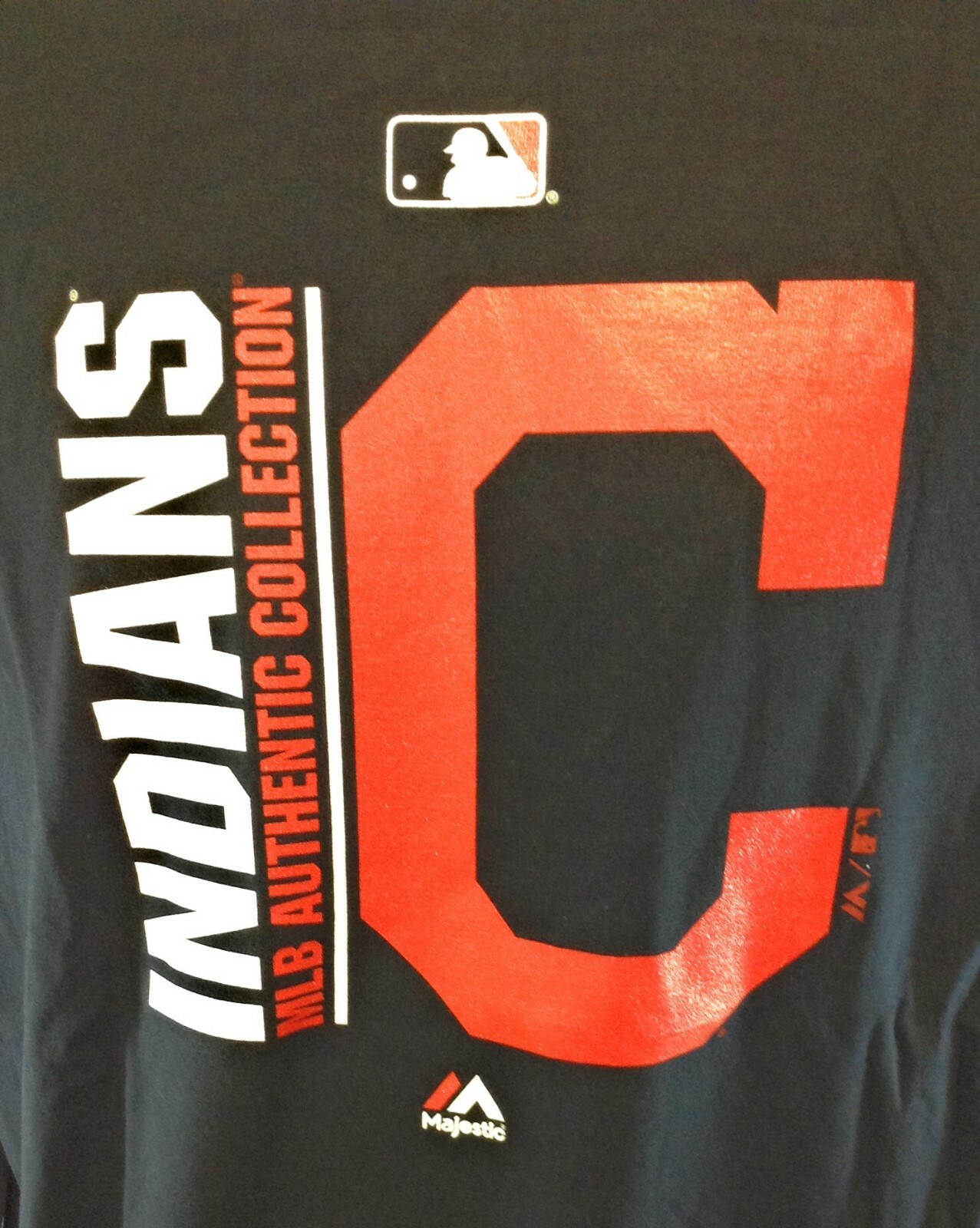 Mens Majestic Cleveland Indians MLB Authentic Col Baseball Long Sleeve ...