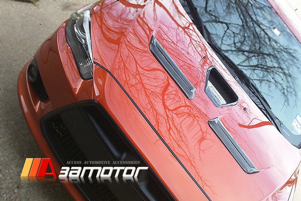 Twin Carbon Fiber Scoop Hood Vents fits Mitsubishi Evolution X EVO 10 ...