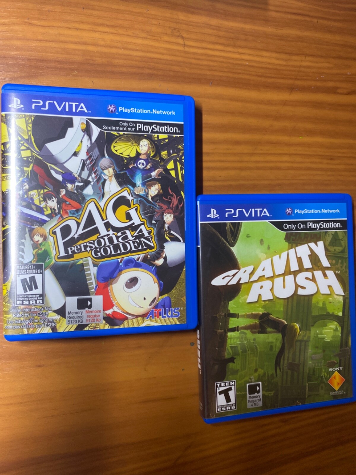 Gravity Rush+Persona 4 Golden P4G Playstation PS Vita Games Lot -tested ...