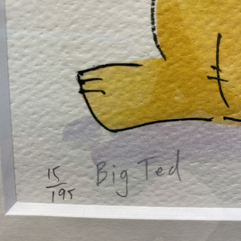 Big Ted. New fun cartoon style big yellow teddy Print Art Limited ...