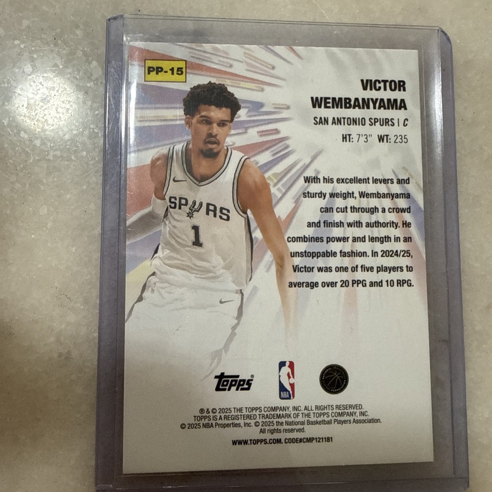 Victor Wembanyama 2025-26 Topps #PP-15 Power Players - SPURS | eBay
