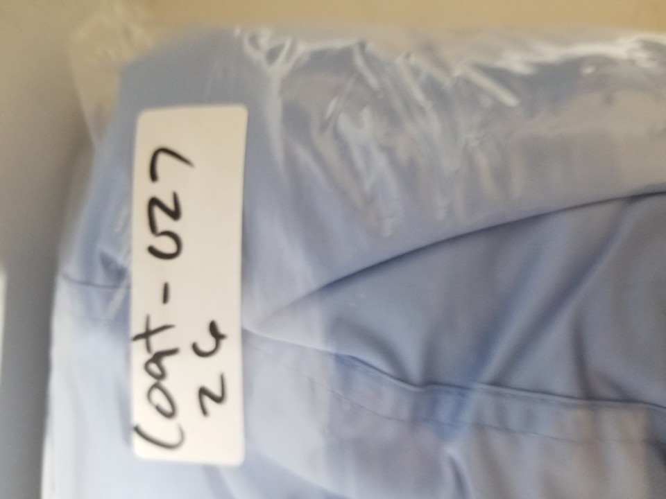 Womens LANDS END Pale Blue Lined Rain Jacket Slicker Size Small S 6-8 ...