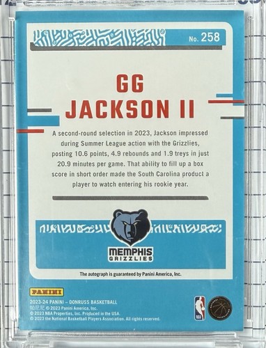 2023-24 Panini Donruss - Rated Rookie #258 GG Jackson II Rookie Auto | eBay