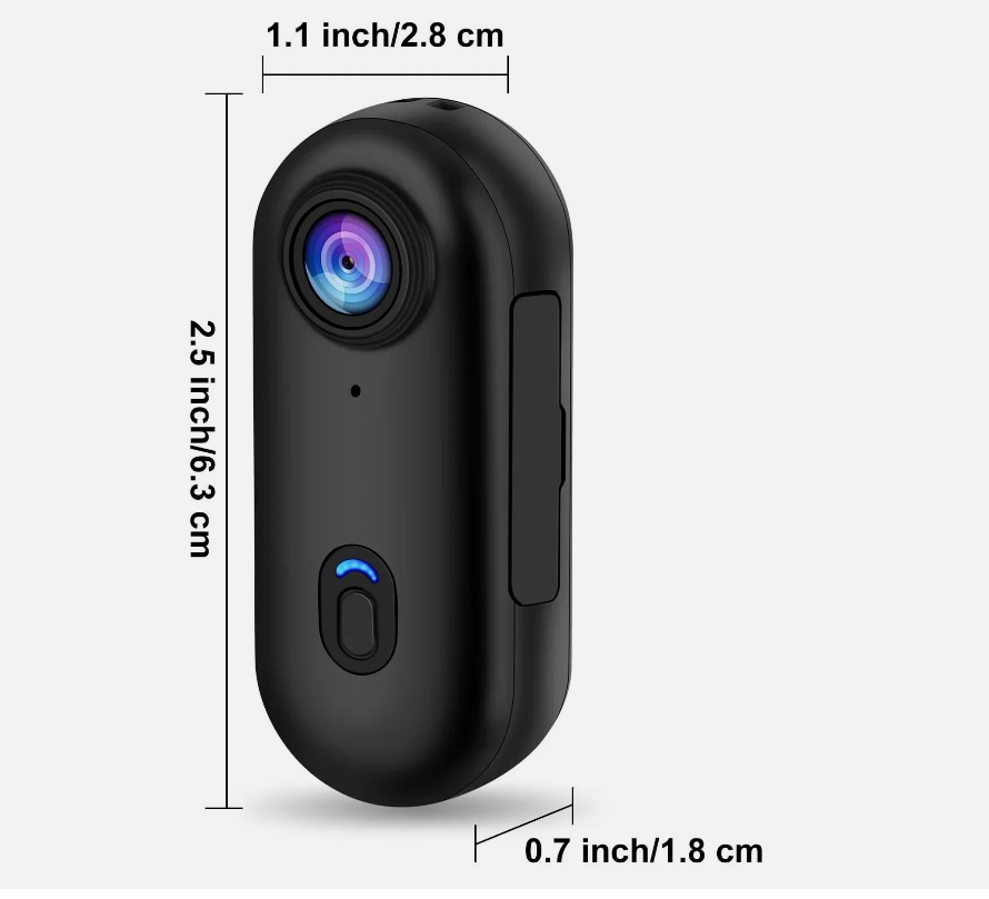 4K 128GB UHD Mini Body Camera Wearable Action Body Cam Thumb Size Hands ...
