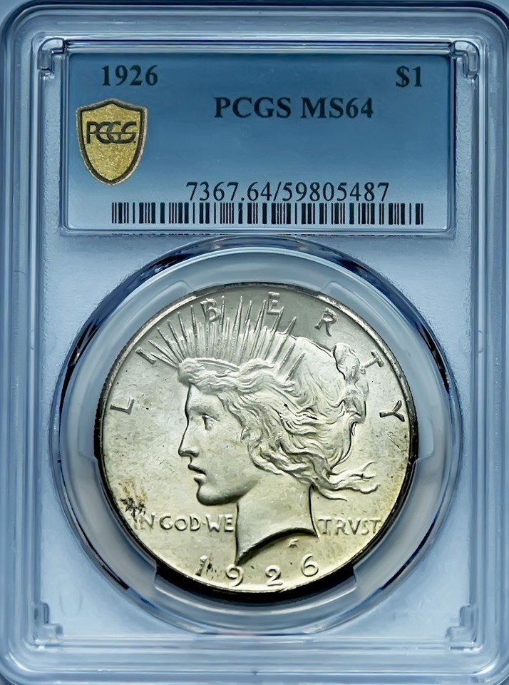 1926 Peace Silver Dollar $1 – PCGS MS64 – Bright Satin Luster – Gem ...