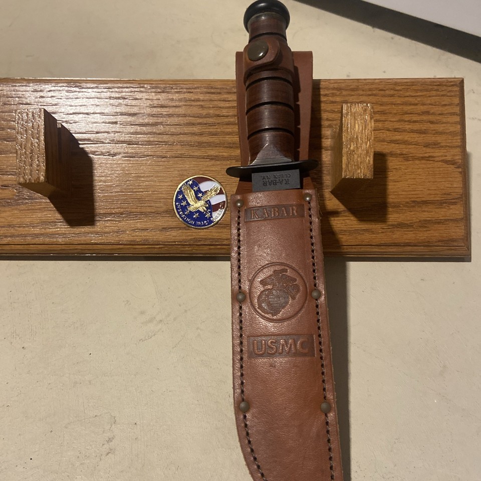 KA-BAR Operation Iraqi Freedom, USMC, Laser engraved, wall display ...