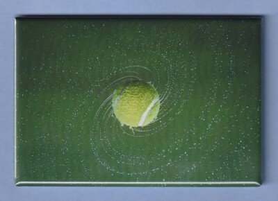 TENNIS *2X3 FRIDGE MAGNET* RACKET BALLS COURT SCORE NET PLAYER SINGLES ...