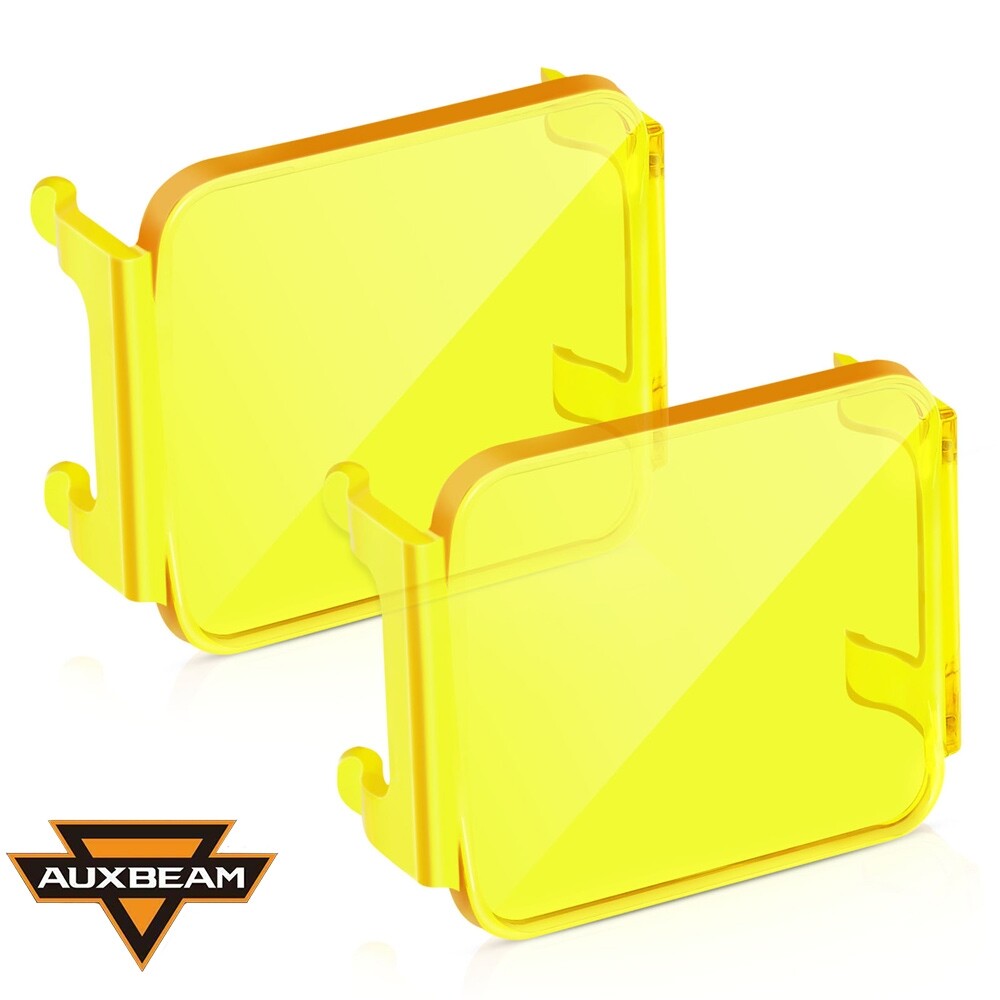 Auxbeam Pair Yellow LED Cube Pods Protective Cover For 3" INCH Square ...
