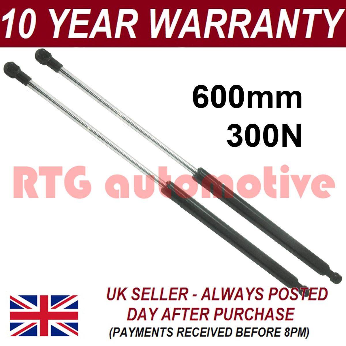 2X UNIVERSAL GAS STRUTS SPRINGS MULTI FIT FOR KIT CAR CONVERSION 600MM ...