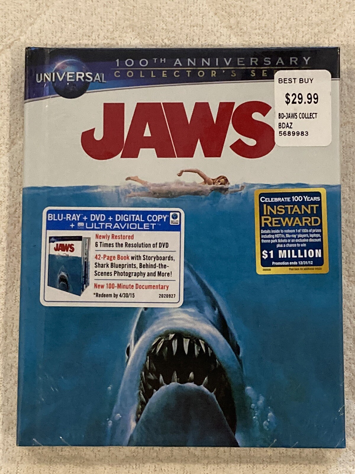 JAWS DIGIBOOK BLU-RAY + DVD COLLECTOR SERIES OOP RARE New SEALED ...