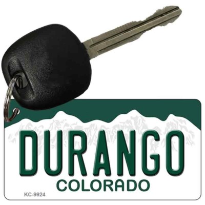 Durango Colorado Novelty Metal Aluminum Key Chain License Plate Tag Art ...