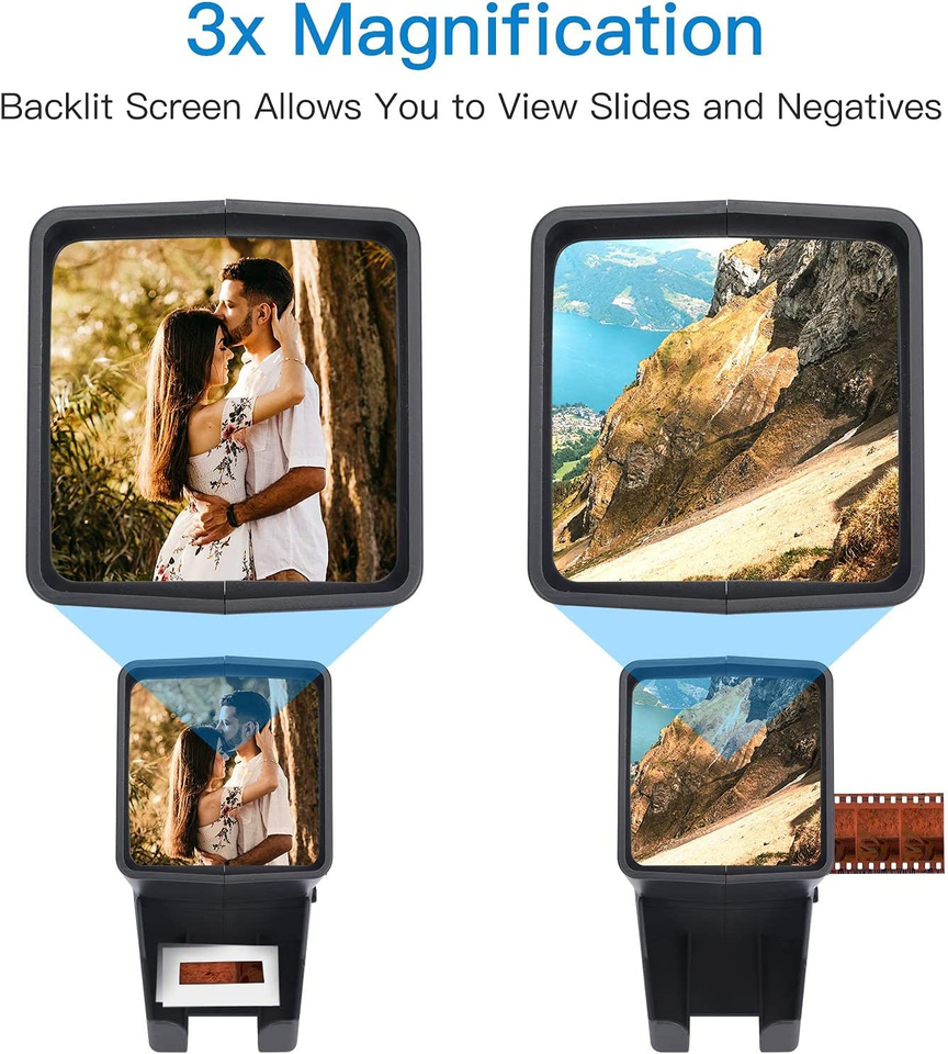 35mm Slide and Film Viewer, Negative Viewer, Desk Top LED Lighted ...