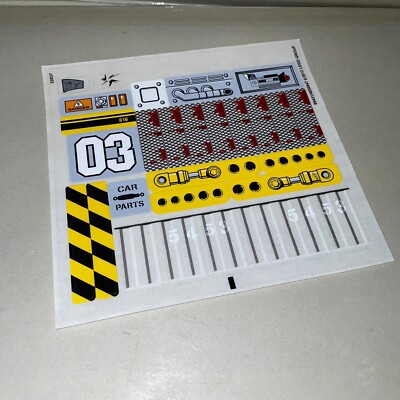Lego Cars 2 Original Unused Sticker Sheet from Oil Rig Escape Set 9486 ...