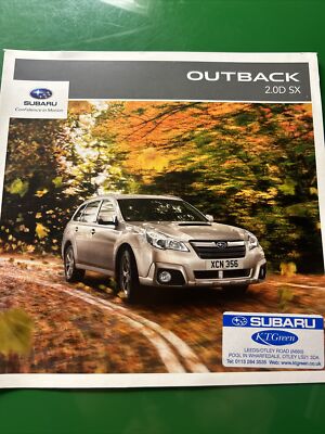 The Subaru Outback Range Original Car Sales Brochure Collectable From ...