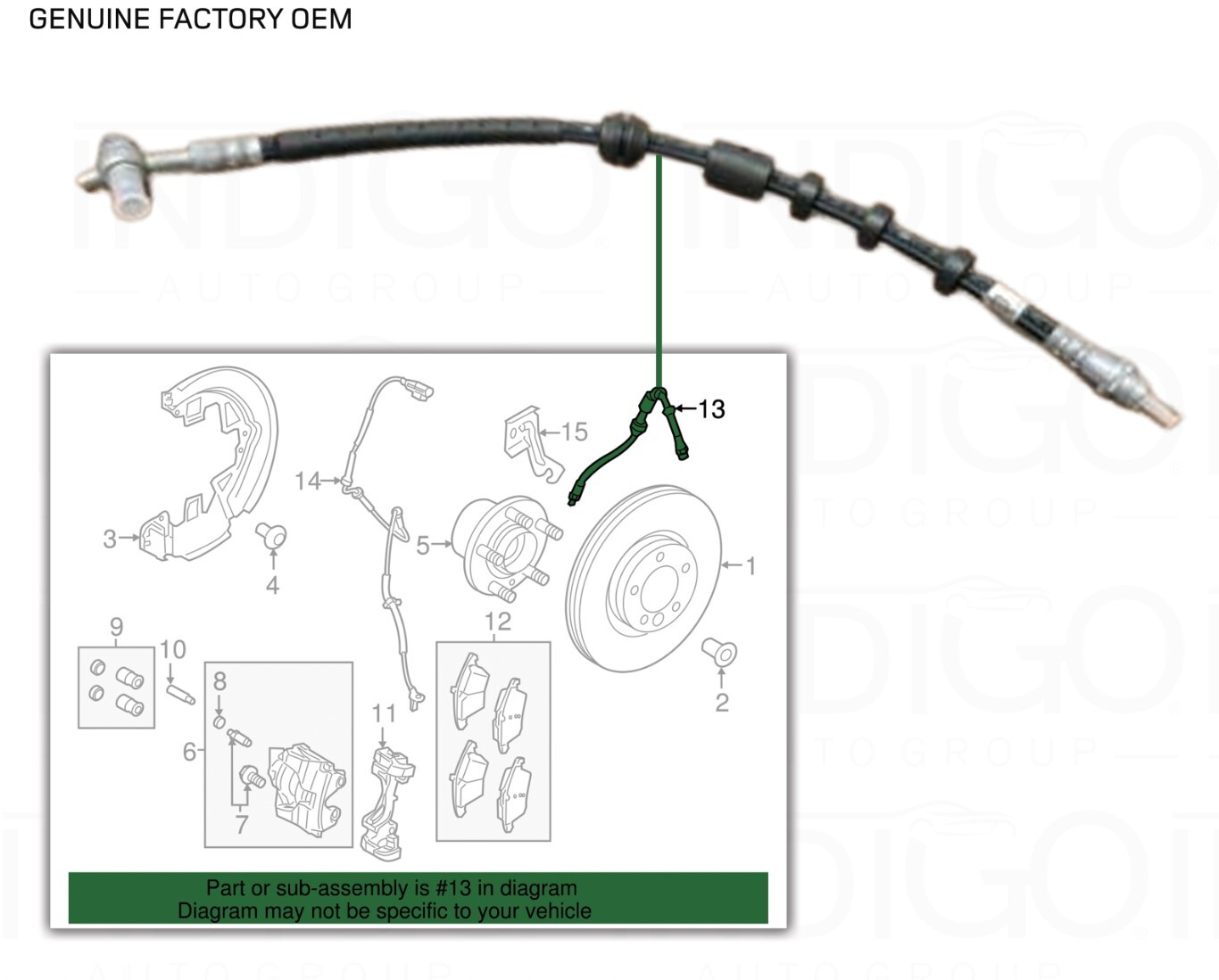 2015-2019 LAND ROVER DISCOVERY SPORT FACTORY OEM Brake Hose SPORT ...