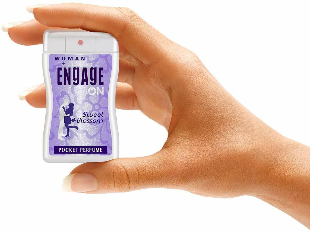 Engage ON Cool Aqua ,Sweet Blossom, Floral Fresh Pocket Perfume for ...