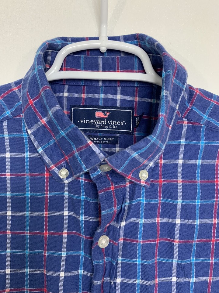 Vineyard Vines Button Up Long Sleeve Plaid Shirt Men’s Medium M Logo | eBay
