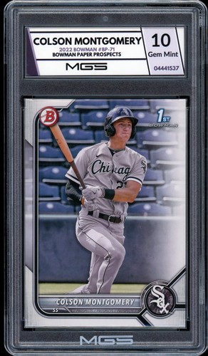 2022 Bowman #BP-71 Colson Montgomery Rookie Card Graded 10 MGS Gem MINT ...