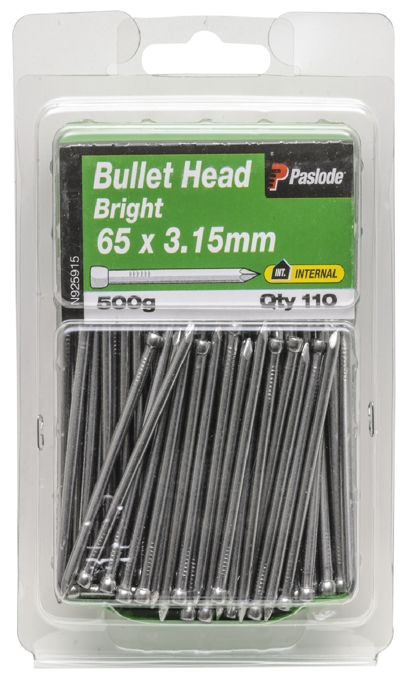 Paslode BULLET HEAD NAIL Bright Steel Plain Shank AU Brand-45x2.0mm Or ...