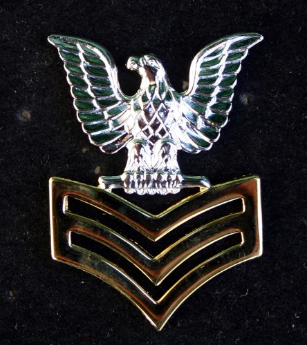 2 1st CLASS PETTY OFFICER GOOD CONDUCT HAT LAPEL PIN E6 CROW US NAVY ...
