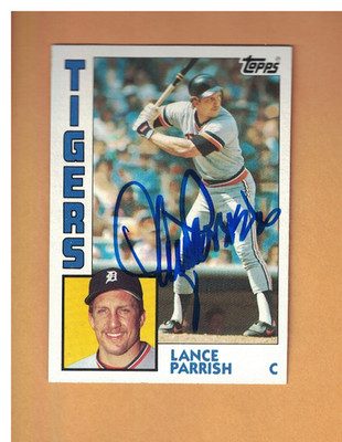 Lance Parrish AUTOGRAPHED 1984 TOPPS BASEBALL CARD SIGNED Detroit ...