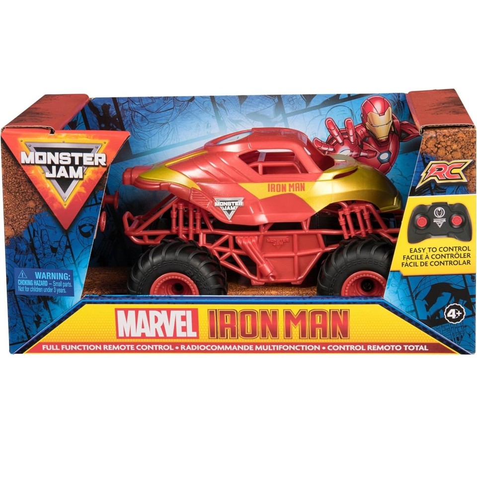 Monster Jam RC Truck Marvel Iron Man Remote Control Car 1:24 Scale, Age ...
