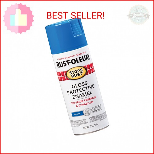 Gloss Sail Blue Rust Stop Spray Paint - 12 oz | eBay