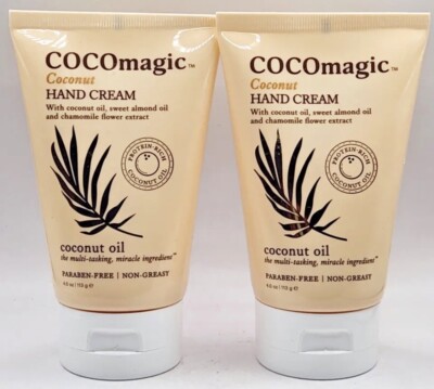 (2X PACK) Cocomagic Coconut Oil Sweet Almond Miracle Hand Cream 4 oz ...