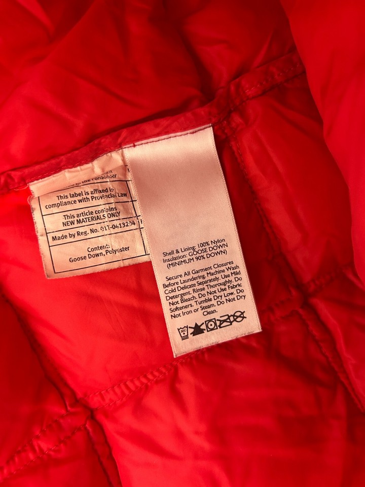 Eddie Bauer Jacket Mens First Ascent EB800 Quilted Goose Down Zip Up Puffer Red | eBay