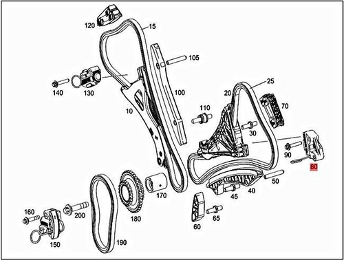 Genuine MERCEDES Chain tensioner 2780501300 | eBay