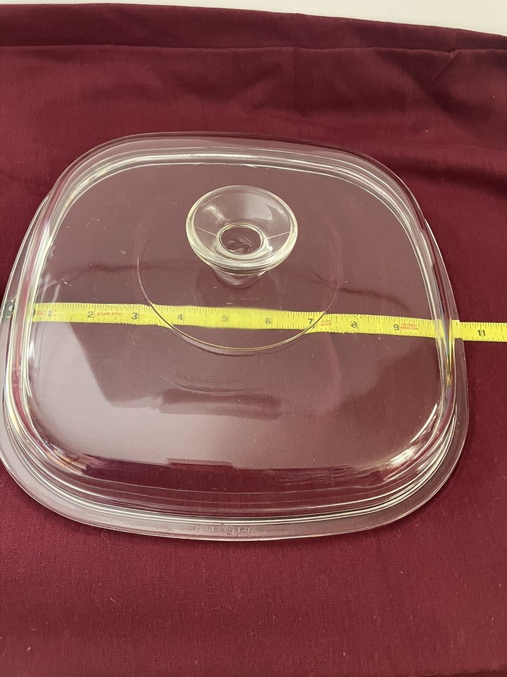 Pyrex A12C Square Glass Replacement Lid for Corning Corelle Casseroles ...