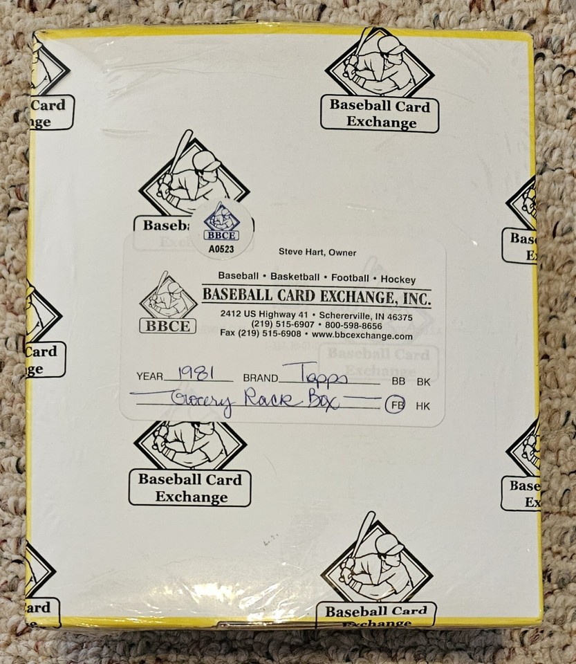 1981 Topps FB Unopened BBCE Sealed Grocery Rack Pack Box 24 packs-36 ...
