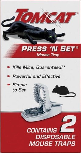Tomcat Press 'N Set Mouse Trap for Indoor or Outdoor Use, Plastic ...