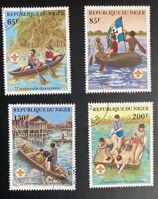 Niger: Complete set of 4, Boys Scouts, 1982. SC #586-589. Lot #B07 ...