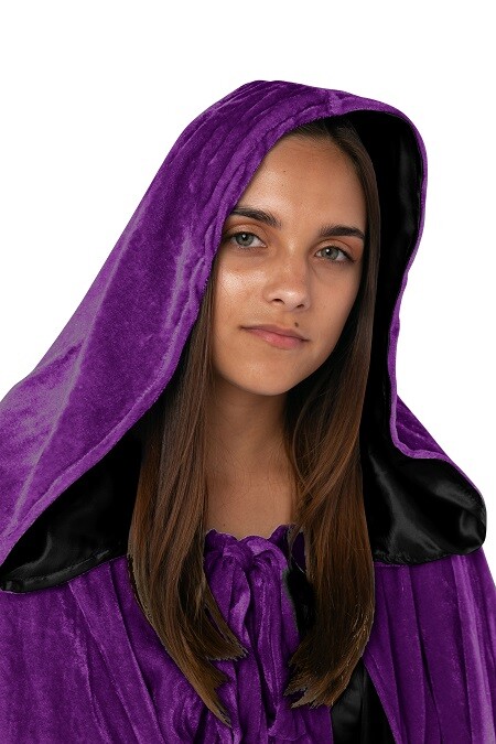 Hooded Velvet Cloak lined in Satin Luxury Cape Fashion Vampire Costume ...