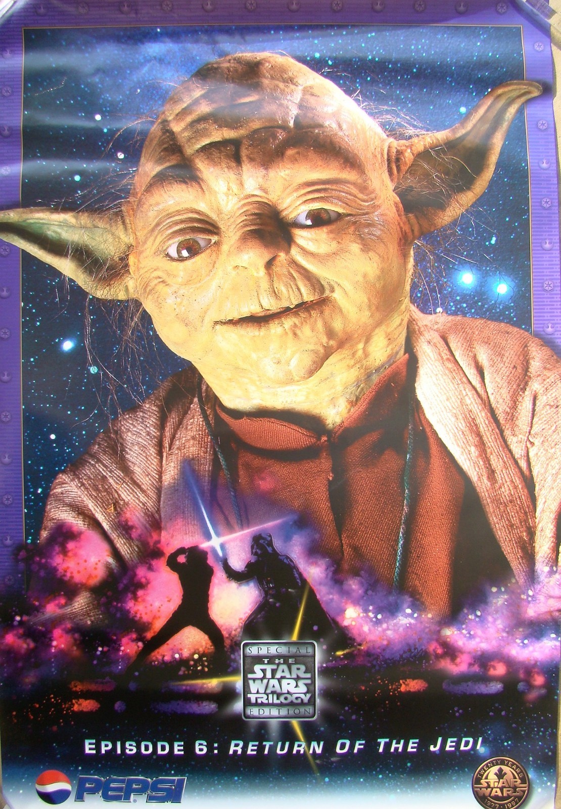 Star Wars Episode 6 Return of the Jedi YODA Poster 24” X 36 ...