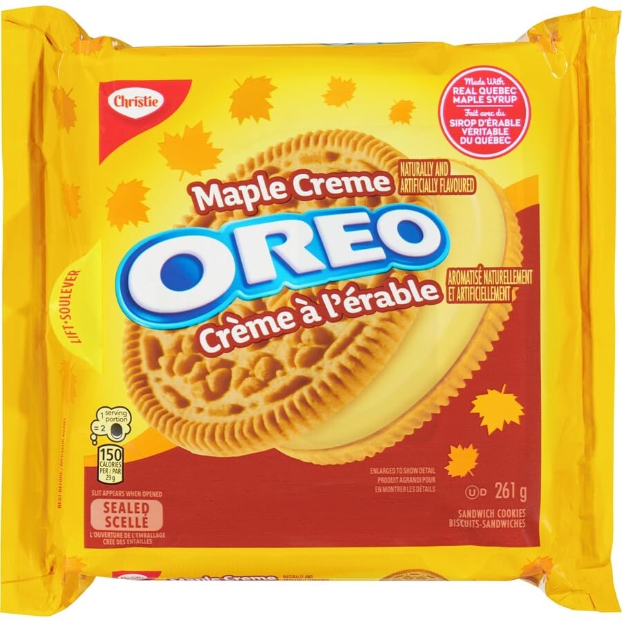 Oreo Maple Creme Cookies Made with Quebec Maple Syrup 261g | eBay