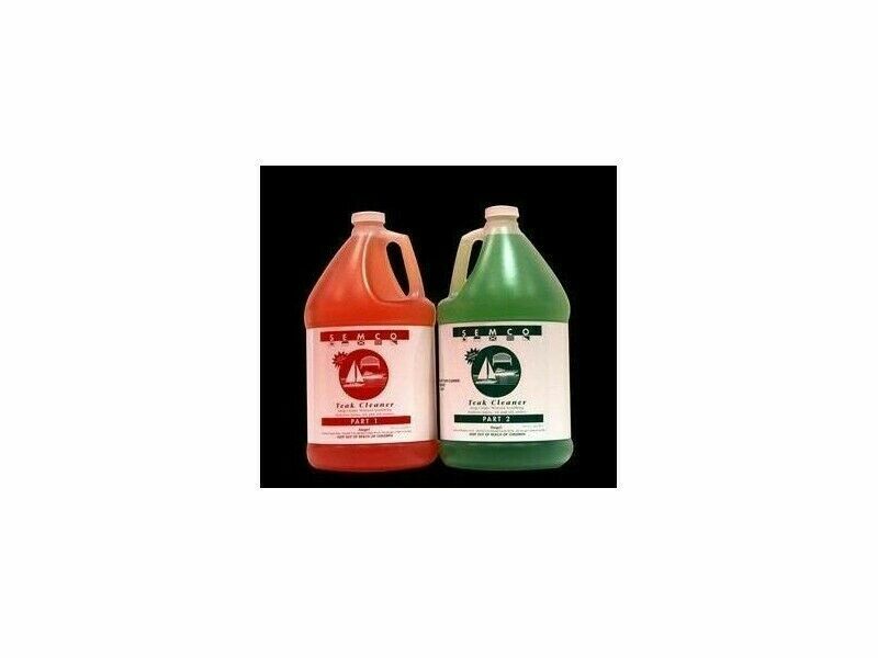 Semco Teak 2 Part Cleaner Treatment Sealer Remover (1 Gallon) Deep ...