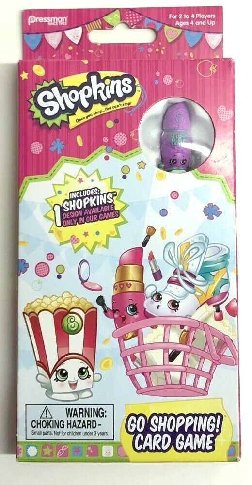 Shopkins Go Shopping Card Game w/ Collectible Figure Kids Fun Family ...