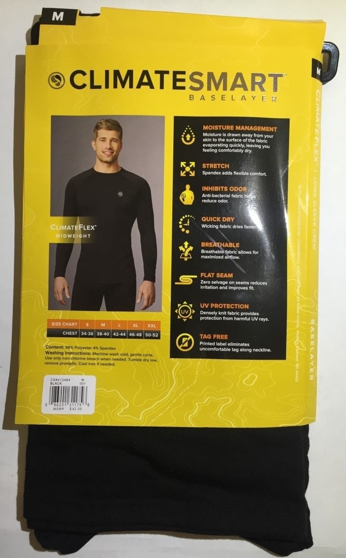 MEN'S CLIMATESMART CLIMATEFLEX MIDWEIGHT BASE LAYER-LONG SLEEVE CREW ...