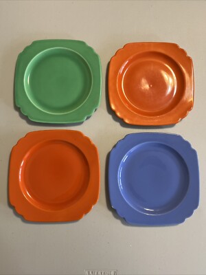 Fiestaware Riviera Vintage 9” Plate (Set Of 4) Multi Color Fiesta HLC ...