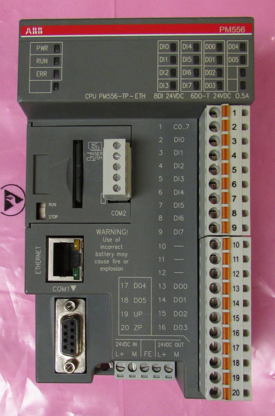 ABB PM556 TP ETH 512KB Central Processing Unit Ethernet Module | eBay